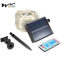 China 2kg Product Weight 100m LED Strip Line Solar String Lights for Courtyard Decoration for sale