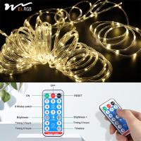 China Solar Rope Light 72FT 200 LED 8 Modes IP67 Waterproof Remote Control Ideal for Landscape for sale