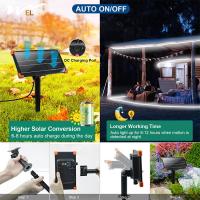 China Solar Energy LED Garden Lights IP68 Waterproof Acrylic Tape Cutting with Remote Control for sale