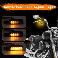 China 12V Front Motorcycle Running Lights with Mini Handlebar Sequential LED Turn Signals for sale