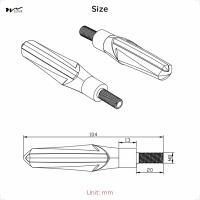 China Motorcycle LED Turn Signals Waterproof 2 Pieces Mini Running Light Indicators Flowing IP67 for sale