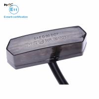 China Electric Bike Mini Tail Light in Black with LED Blinker and License Plate Light Yellow for sale