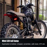 China Electric Bike Mini Tail Light in Black with LED Blinker and License Plate Light Yellow for sale