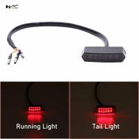 China Electric Bike Mini Tail Light in Black with LED Blinker and License Plate Light Yellow for sale