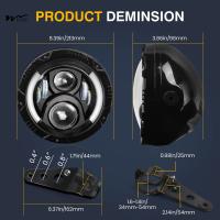 China Motorcycle Headlights with Housing Bucket 7Inch Round LED DRL and Amber Turn Signals for sale