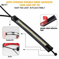 China Front Amber/White Rear Red/Amber Motorcycle LED Turn Signals Fork Light Strip Pack of 3 for sale