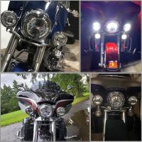 China Universal Motorcycle Projection Light Kit Waterproof Ghost Shadow Lights Red Pack of Pair for sale