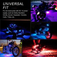 China 12 Pcs Motorcycle LED Light Kit APP/RF Control Waterproof 16 Million Color Brake Light for sale