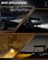 China 60W White Amber Motorcycle LED Pod Projection Light 1.3-inch Auxiliary Spotlight for sale