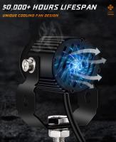 China 60W White Amber Motorcycle LED Pod Projection Light 1.3-inch Auxiliary Spotlight for sale