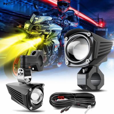 China Motorcycle LED Driving Fog Light with 600% Brightness and Two-Color Stroboscopic Mode for sale