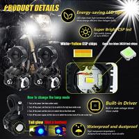 China Motorcycle LED Fog Running Lights 4 Functions 3 Colors High Beam DRL Flashing Warning for sale