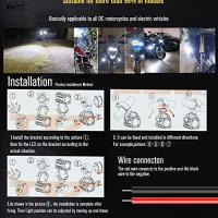 China Motorcycle LED Fog Running Lights 4 Functions 3 Colors High Beam DRL Flashing Warning for sale