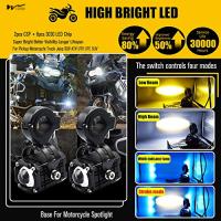 China Motorcycle LED Fog Running Lights 4 Functions 3 Colors High Beam DRL Flashing Warning for sale
