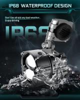 China 3000 LM Amber White Strobe Motorcycle Fog Light 5 Modes for Off-Road Work and Materials for sale