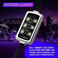 China Smart LED Music Sync Color Changing Lights Motorcycle RGB Light Kit APP Remote Control 12V for sale