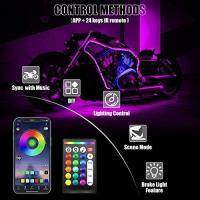 China Smart LED Music Sync Color Changing Lights Motorcycle RGB Light Kit APP Remote Control 12V for sale