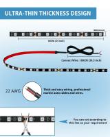 China 0.18kg White LED Light Strip for Cars Golf Carts Boats 60.96cm Connected Waterproof 12V for sale
