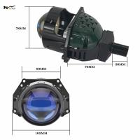 China Blue Lens 3.0 Inch Bi-LED Projector Lens 120W 20 000LM 6000K White Focus Beam Clear Cut off Line Head Lights for sale