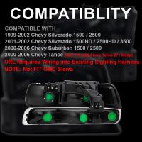 China LED DRL Headlight Turn Signal Lamp Left Right Sides with Smoky Lens and Black Housing for sale