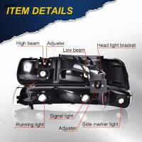 China LED DRL Headlight Turn Signal Lamp Left Right Sides with Smoky Lens and Black Housing for sale