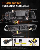 China 22 x 19.25 x 7 inches LED Headlamps Assembly for Replacement DRL Turn Signal Hi/Low Beam for sale