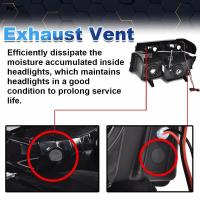 China LED DRL Headlights Clear Lens Black Housing Clear Reflector Left Right Head Lights 12V for sale