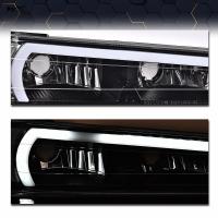 China LED DRL Headlights Clear Lens Black Housing Clear Reflector Left Right Head Lights 12V for sale