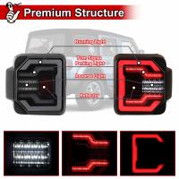 China LED Rear Lights Car Rear Lamps Assembly Replacement 1Pair Matte Black Housing/Smoke Lens for sale