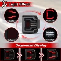 China LED Rear Lights Car Rear Lamps Assembly Replacement 1Pair Matte Black Housing/Smoke Lens for sale