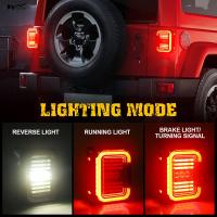 China Wattage 85 watts C Shaped LED Tail Lights with Smoked Lens and Built-in EMC Rear Lights 2 PCS for sale