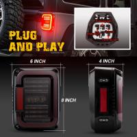 China Wattage 85 watts C Shaped LED Tail Lights with Smoked Lens and Built-in EMC Rear Lights 2 PCS for sale