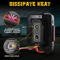 China Wattage 85 watts C Shaped LED Tail Lights with Smoked Lens and Built-in EMC Rear Lights 2 PCS for sale