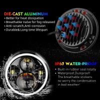 China RGB Halo 7 Inch LED Headlight for Jeep Bluetooth APP Control Custom Colors for sale