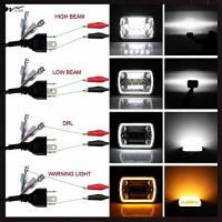 China High/Low Beam LED Headlights with Halo Angel Eyes DRL Turn Signal Light 5x7/7x6 Chips for sale