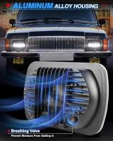 China 100W 9880LM DOT Amber/White DRL Turn Signal Rectangular Headlamp Special Feature High Beam for sale