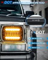 China 100W 9880LM DOT Amber/White DRL Turn Signal Rectangular Headlamp Special Feature High Beam for sale