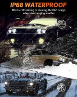 China 5.75 Inch LED Headlights 4PCS White DRL H4 Hi/Low Headlight Item Weight 5.08 pounds for sale