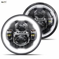 China Waterproof 7 Inch Led Headlights Halo Round Turn Signal Hi/Low Sealed Beam for Car for sale