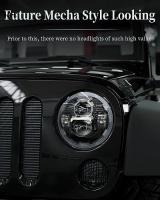 China Waterproof 7 Inch Led Headlights Halo Round Turn Signal Hi/Low Sealed Beam for Car for sale