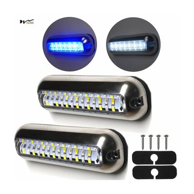 China IP68 Waterproof Dual-Color Underwater Lights 42LED Blue White One Button Control LitePro DLX Layout for sale