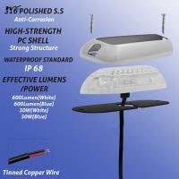China IP68 Waterproof Dual-Color Underwater Lights 42LED Blue White One Button Control LitePro DLX Layout for sale