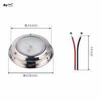 China Marine Dome LED Cabin Light Waterproof White Stainless Steel Surface Mount 12V 6.7 inches for sale