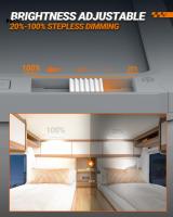China RV Lights Interior 3 Color Dimmable LED RV Lamp Fixtures 12V Camper Light 1500LM for sale