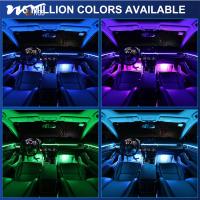 China LED Car Strip Lights Multicolor Interior Lighting Kit 16 Million Colors 5 in 1 APP for sale