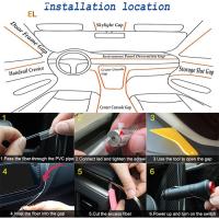 China LED Car Strip Lights Multicolor Interior Lighting Kit 16 Million Colors 5 in 1 APP for sale