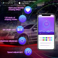 China Bluetooth Controlled Car Underglow Lights with Dream Color Chasing 6 Pcs 12V 300 LEDs for sale