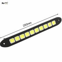 China Waterproof COB DRL Fog Lights for Car 2Pcs High Power LED Daytime Running Light Strip for sale