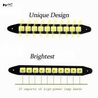 China Waterproof COB DRL Fog Lights for Car 2Pcs High Power LED Daytime Running Light Strip for sale