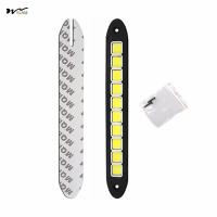 China Waterproof COB DRL Fog Lights for Car 2Pcs High Power LED Daytime Running Light Strip for sale